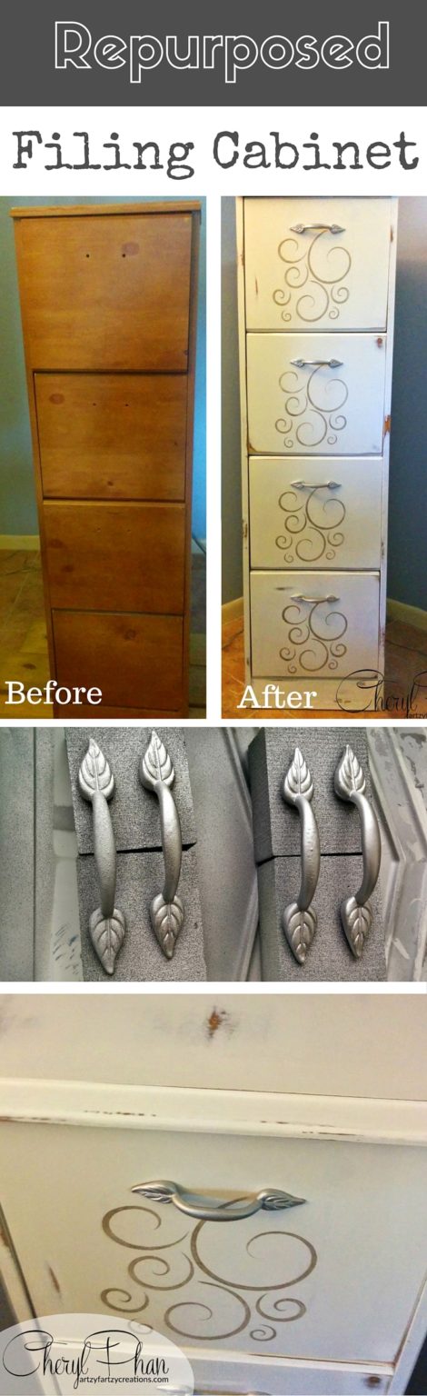 Repurposed Filing Cabinet - Artzy Fartzy Creations