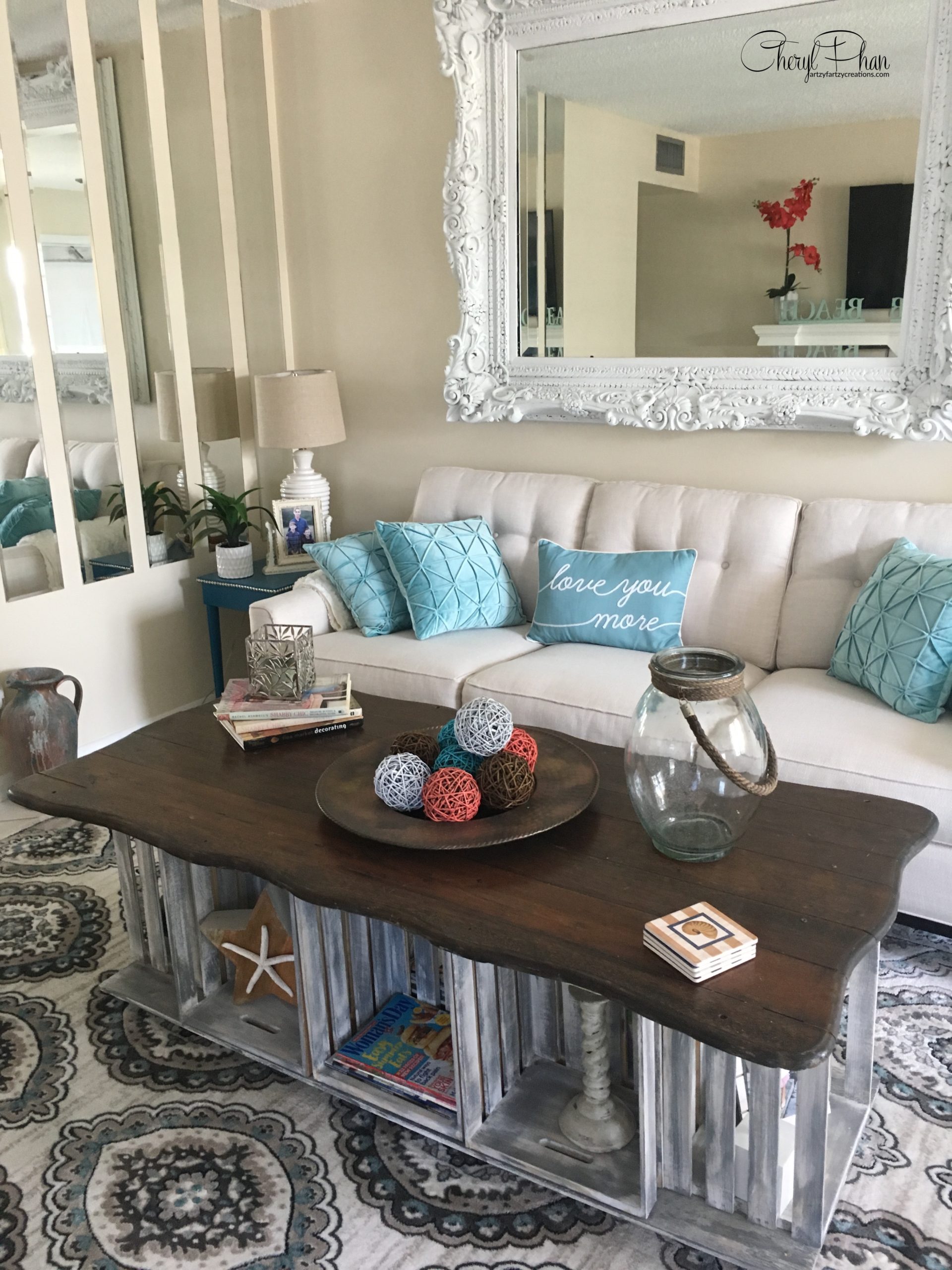 How to design your own custom wood crate coffee table for under $150