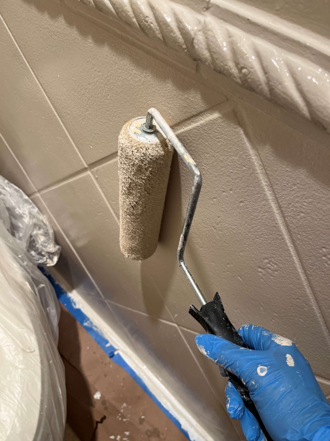 The Art of Bathroom Tile Painting in 3 Easy Steps - Artzy Fartzy Creations