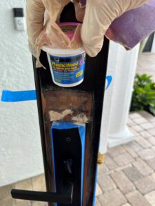 2 Easy Steps to Repair Door Stain After Changing Hardware - Artzy ...